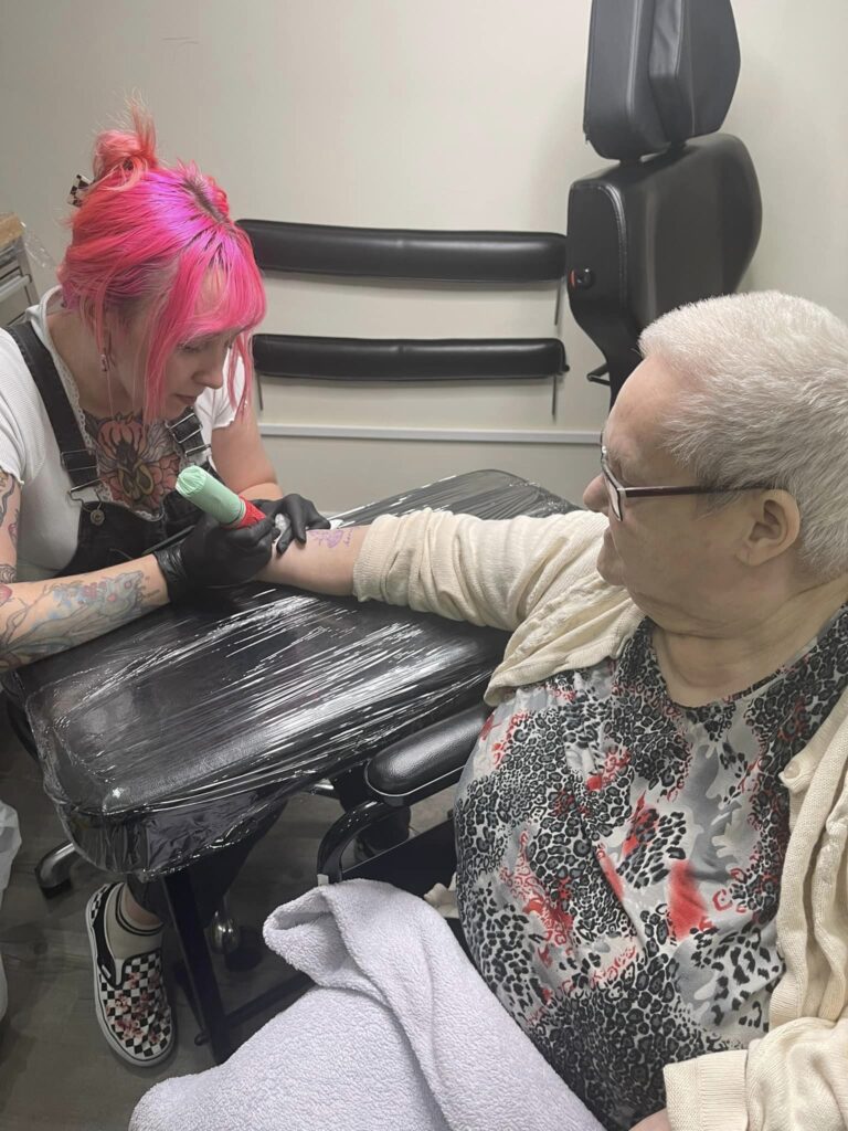 Crouched Friars resident gets first tattoo at age of 74 - Crouched Friars